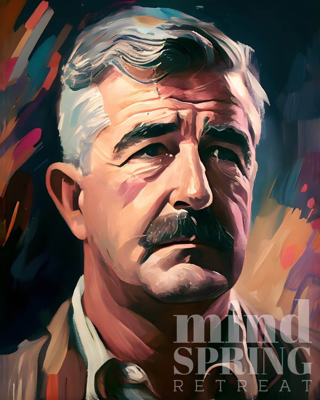 William Faulkner Oil Painting Art Print Portrait POSTER 2 - Etsy