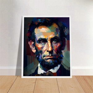 Abraham Lincoln Oil Painting Art Print Portrait POSTER 3 | American ...