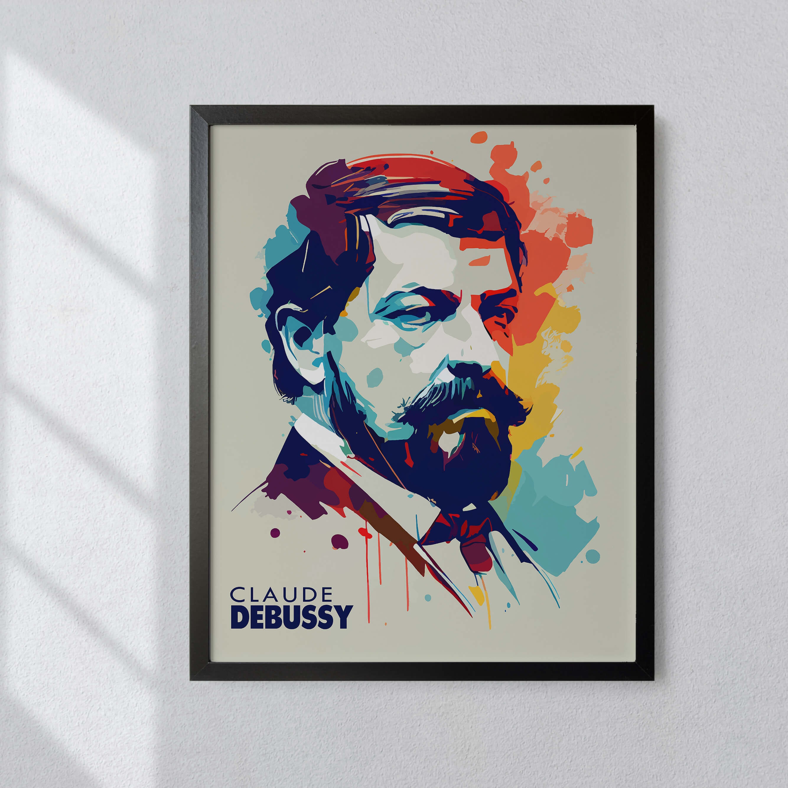 Claude Debussy Watercolor Minimalist Art Print Portrait POSTER ...
