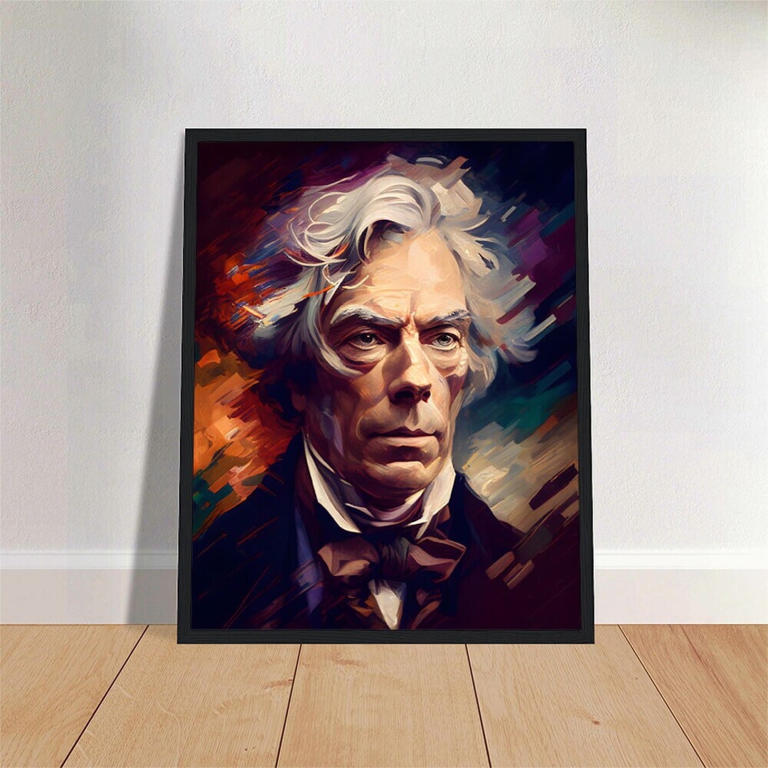Michael Faraday Oil Painting Art Print Portrait POSTER 2 | Chemistry ...