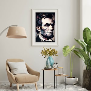 Abraham Lincoln Oil Painting Art Print Portrait POSTER | American ...