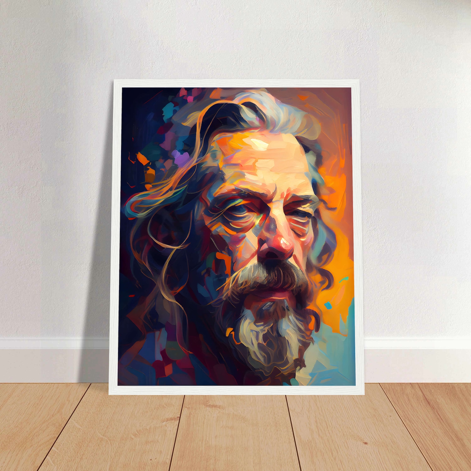 Alan Watts Oil Painting Art Print Portrait POSTER 1 | Spirituality ...