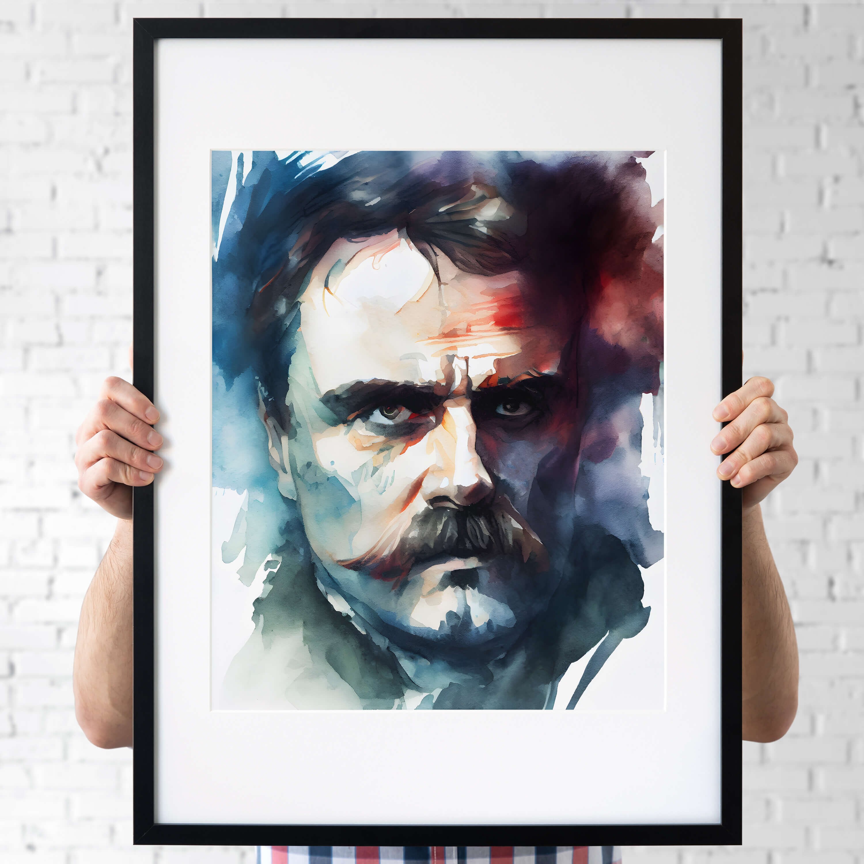 Friedrich Nietzsche Watercolor Art Print Portrait POSTER - Etsy