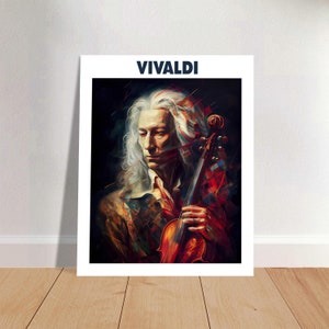 Antonio Vivaldi Oil Painting Art Print Portrait POSTER | Classical ...