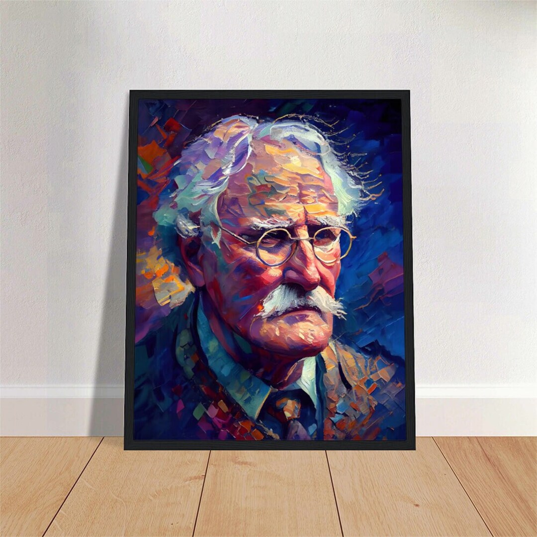 Carl Jung Oil Painting Art Print Portrait POSTER | Psychology Physical ...