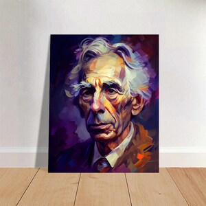 Bertrand Russell Oil Painting Art Print Portrait POSTER | Philosophy ...