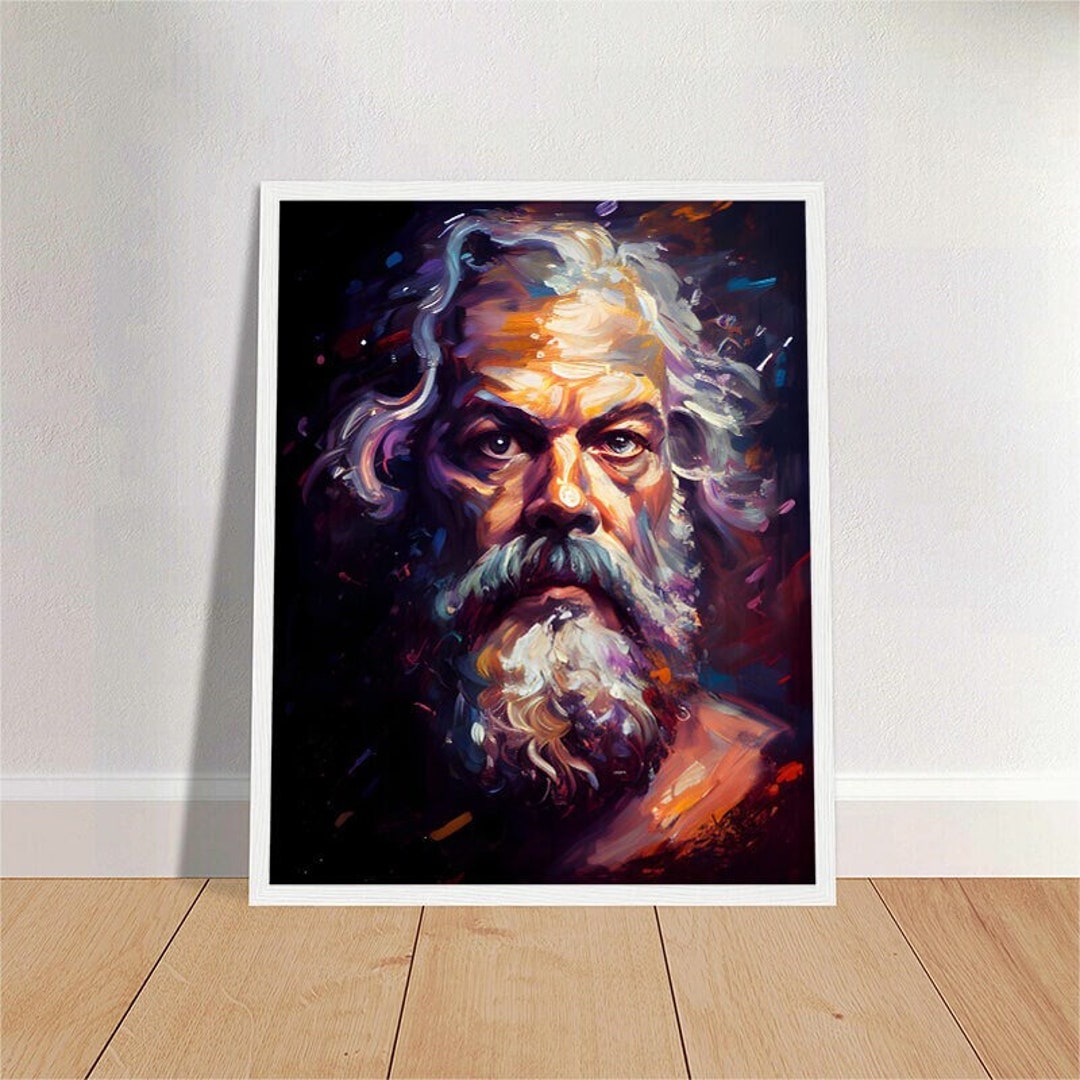 Socrates Oil Painting Art Print Portrait POSTER | Ancient Philosophy ...