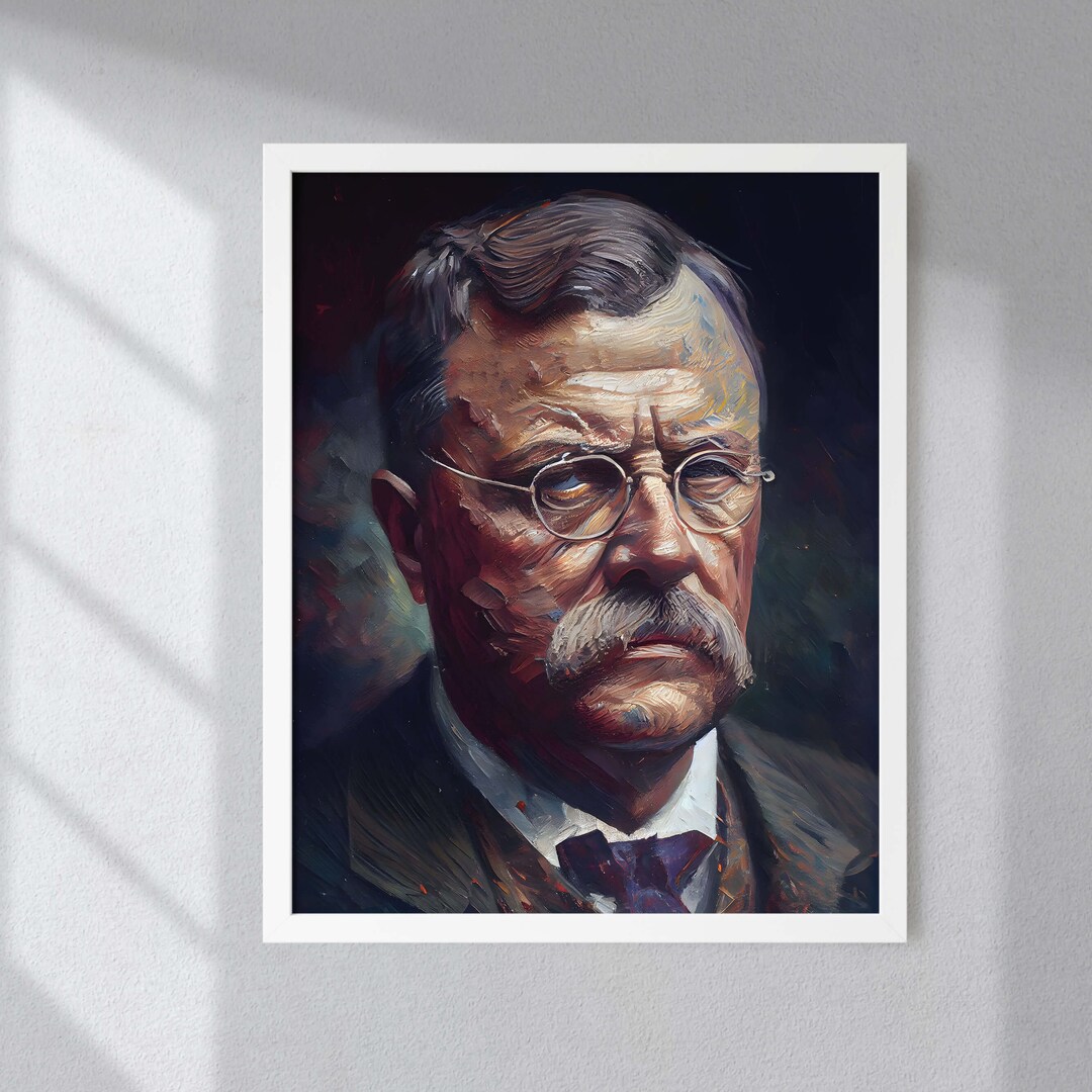 Theodore Roosevelt Oil Painting Art Print Portrait POSTER - Etsy