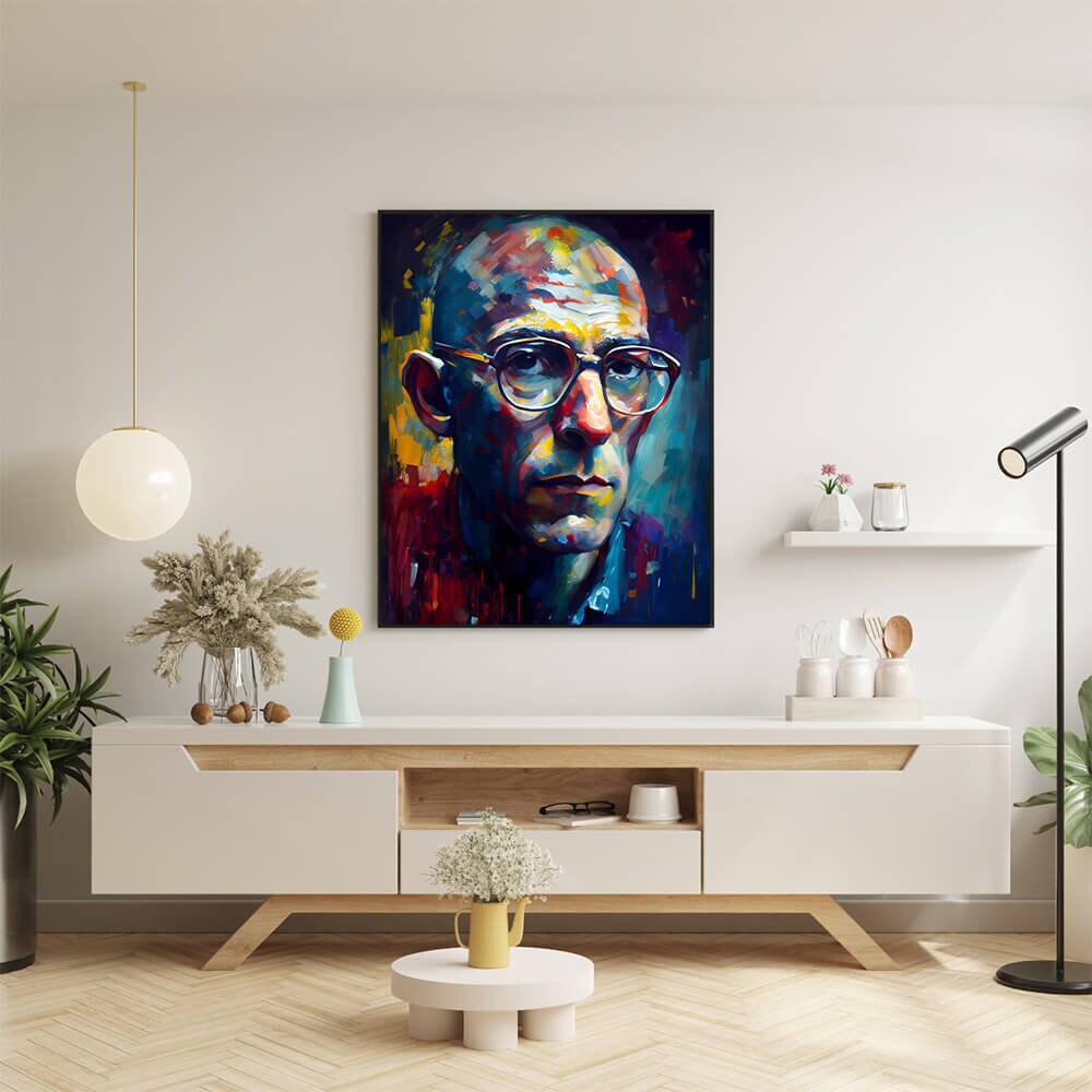 Michel Foucault Oil Painting Art Print Portrait POSTER | Philosophy ...
