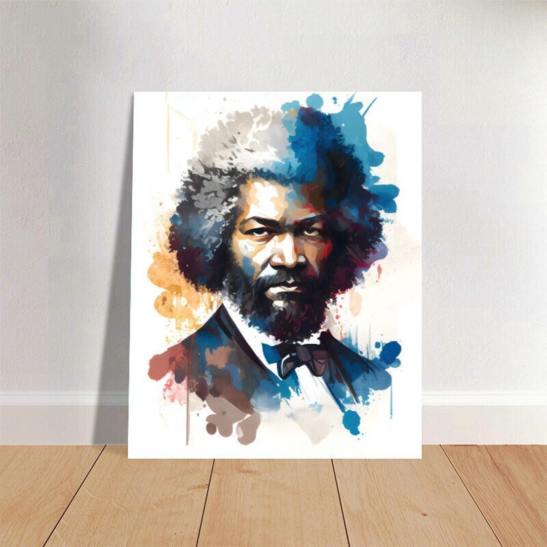 Frederick Douglass Watercolor Art Print Portrait POSTER 2 History ...