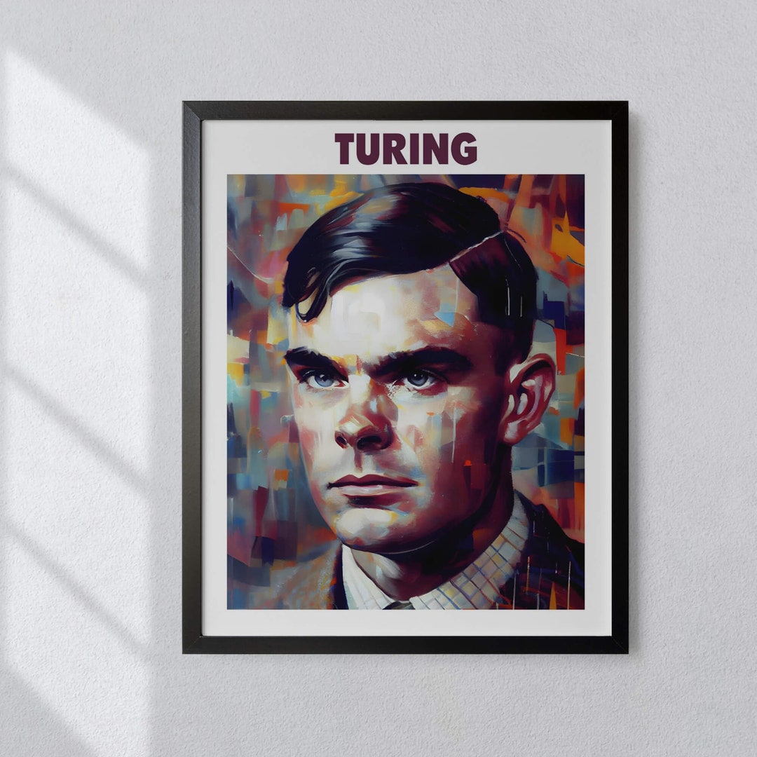 Alan Turing Oil Painting Art Print Portrait POSTER 2 Science Technology ...