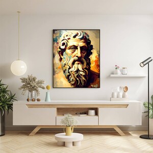Plato Oil Painting Art Print Portrait POSTER | Philosophy History ...