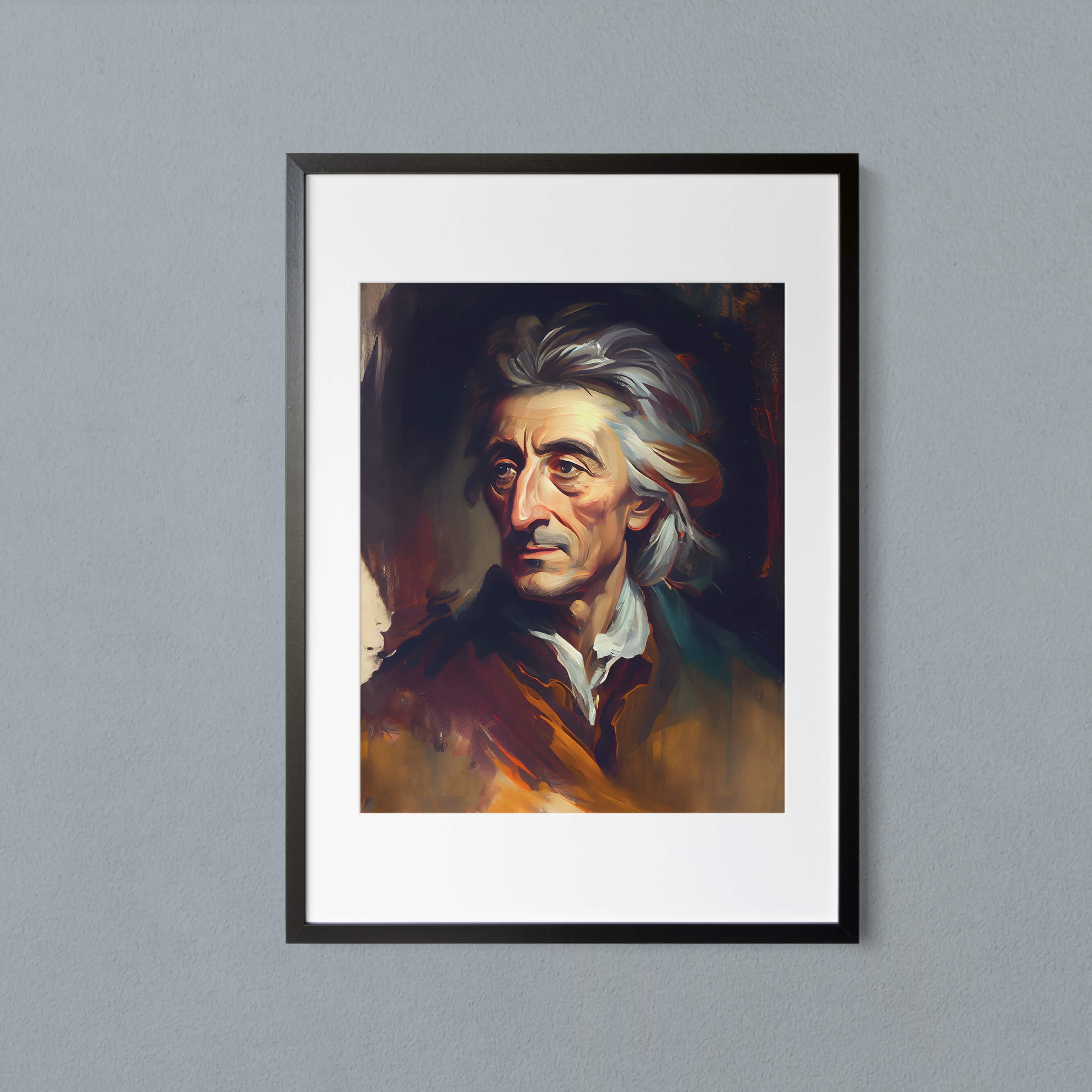 John Locke Oil Painting Art Print Portrait POSTER Philosophy - Etsy