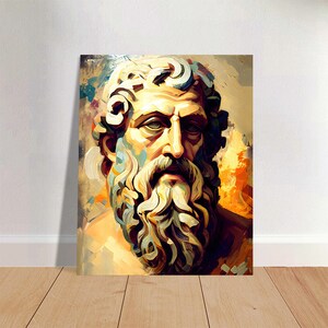 Plato Oil Painting Art Print Portrait POSTER | Philosophy History ...