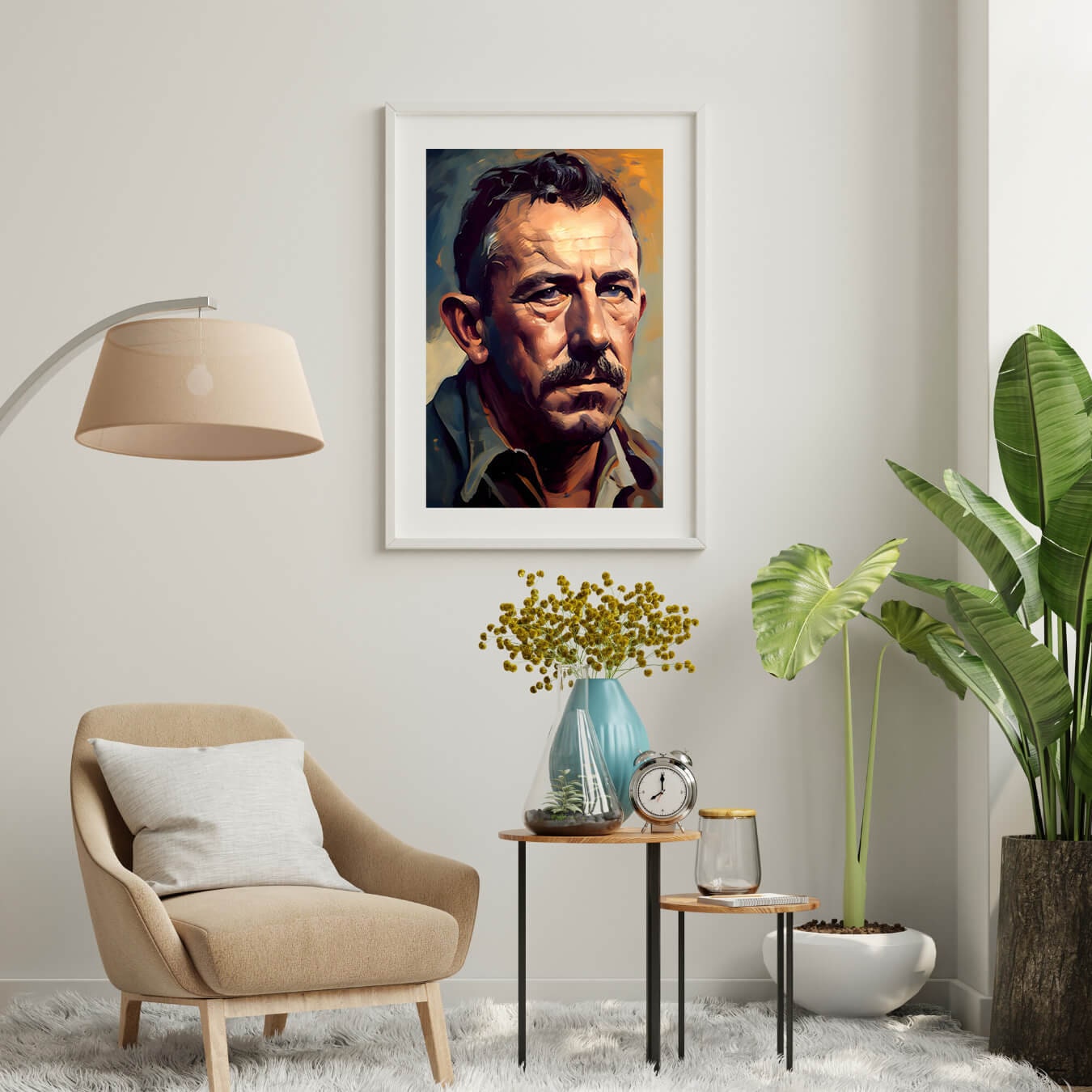 John Steinbeck Oil Painting Art Print Portrait POSTER | Classic ...