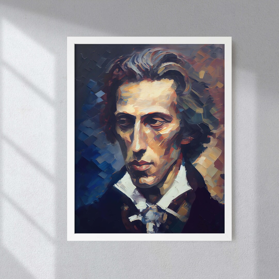 Frédéric Chopin Oil Painting Art Print Portrait POSTER 1 - Etsy