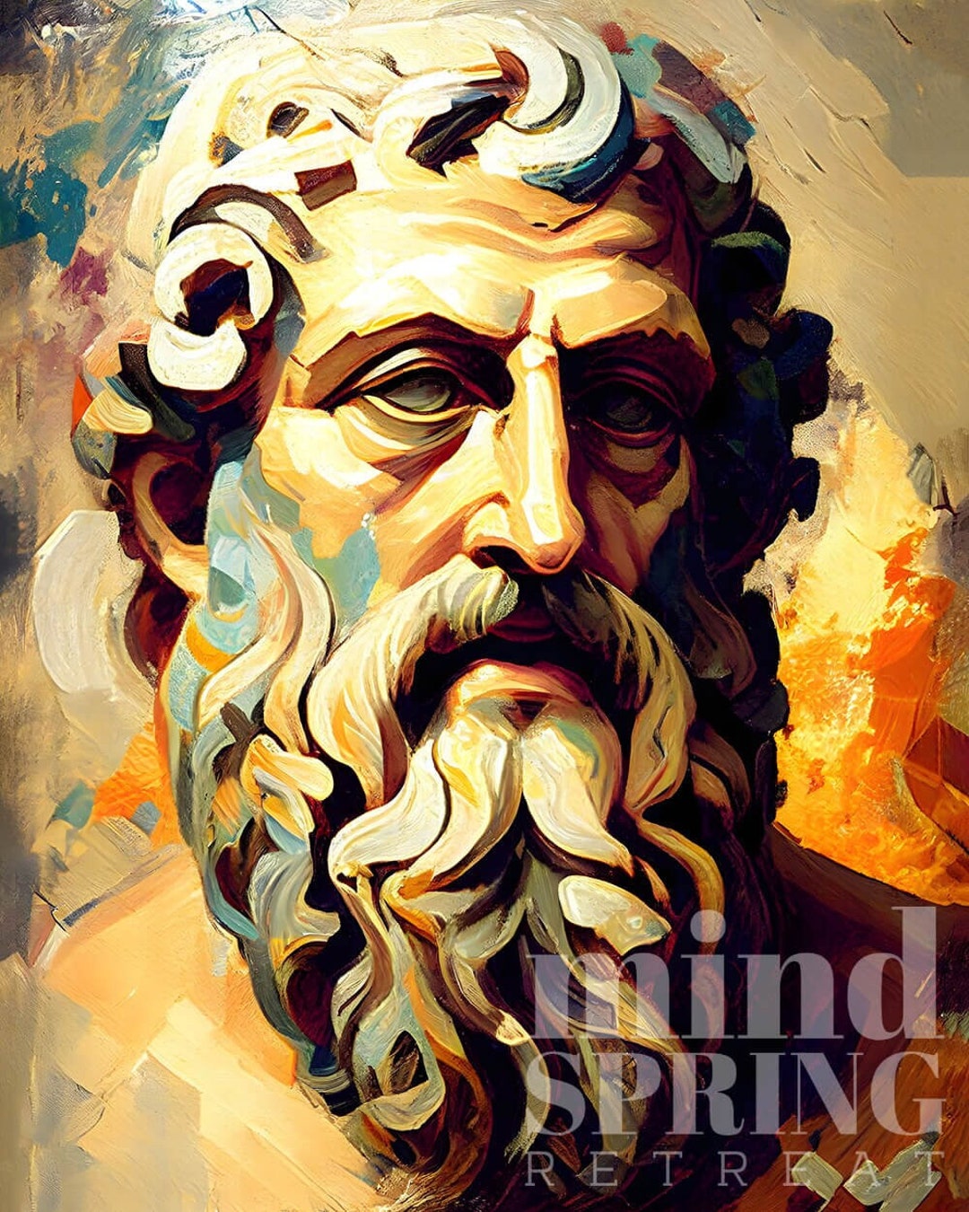 Plato Oil Painting Art Print Portrait POSTER Philosophy - Etsy