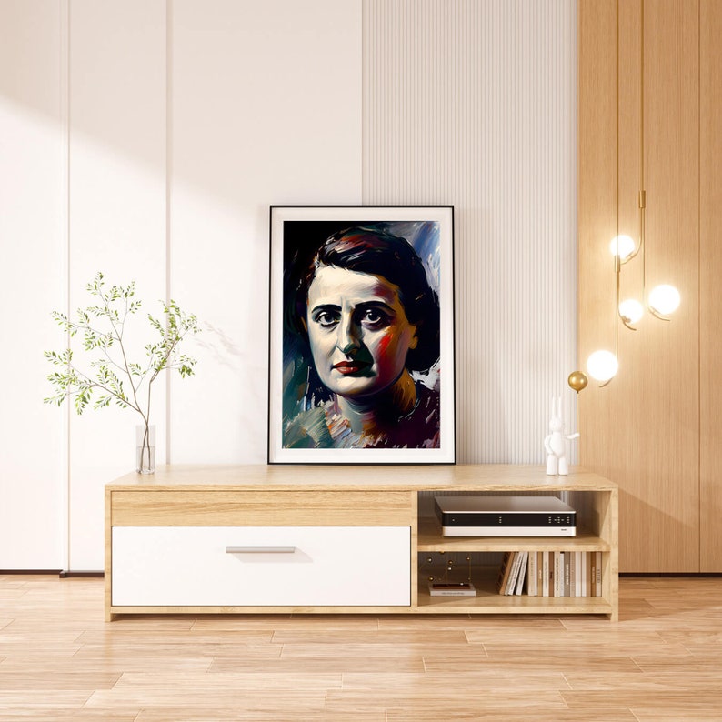 Ayn Rand Oil Painting Art Print Portrait POSTER 2 Philosophy - Etsy