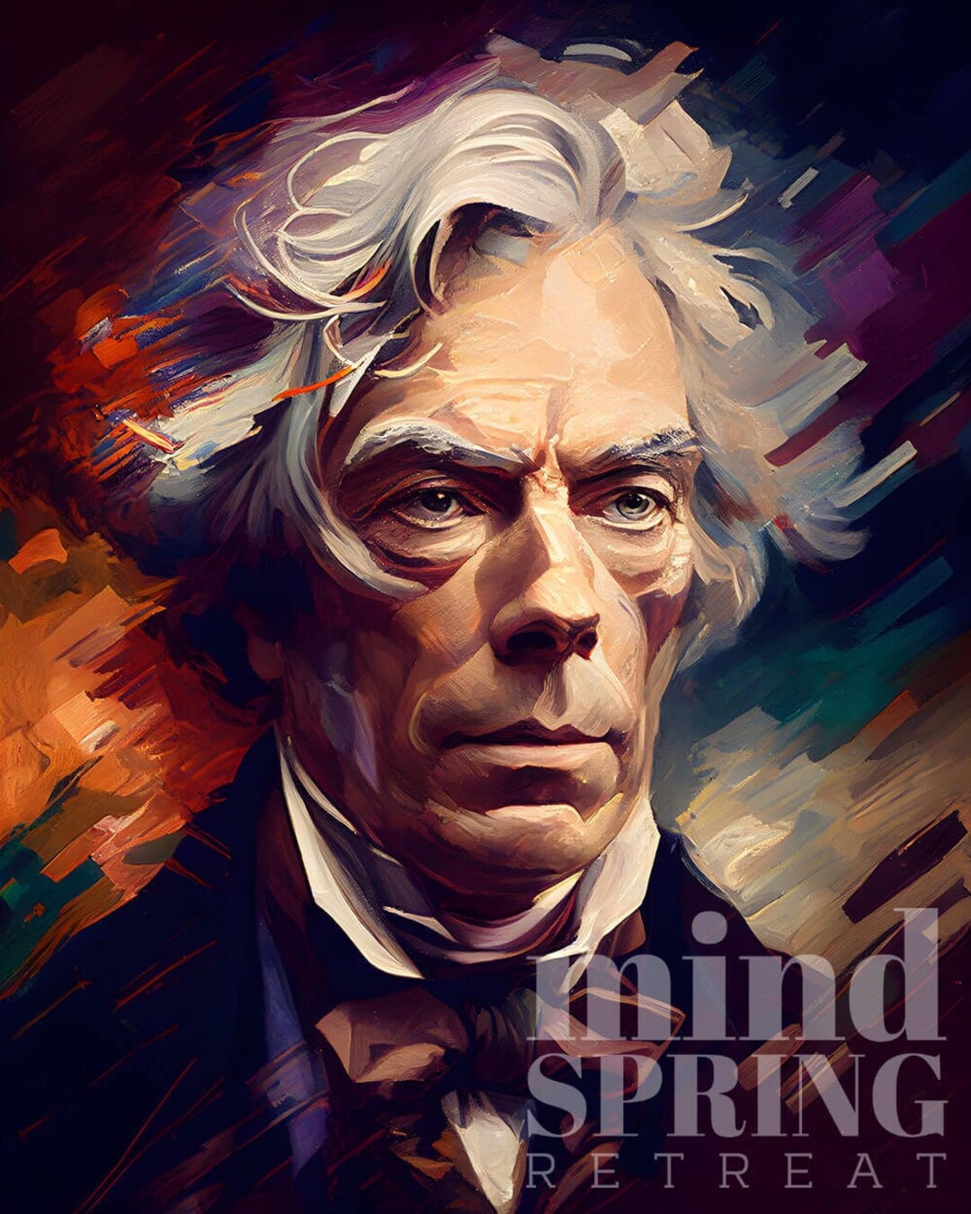 Michael Faraday Oil Painting Art Print Portrait POSTER 2 - Etsy