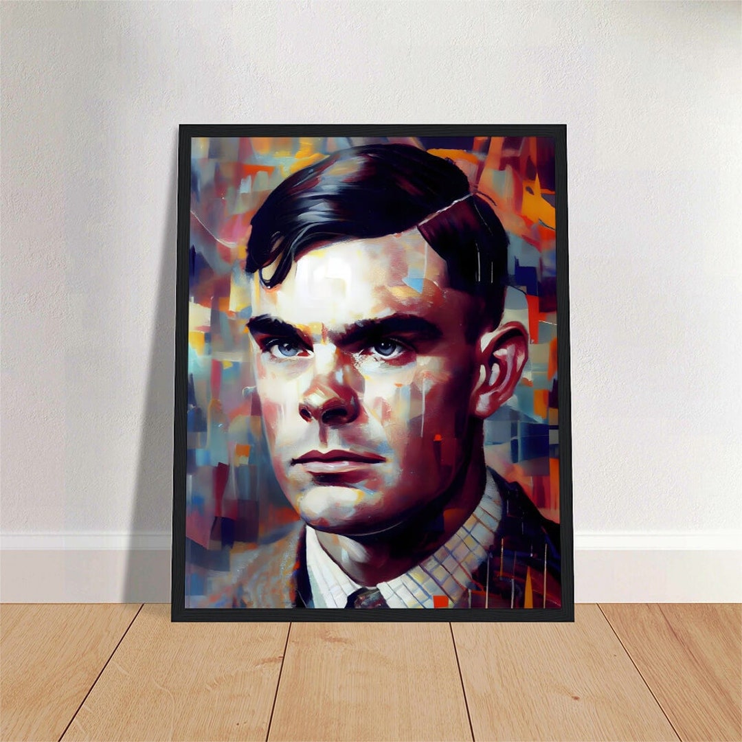 Alan Turing Ölgemälde Kunstdruck Portrait POSTER 2 Wissenschaft ...
