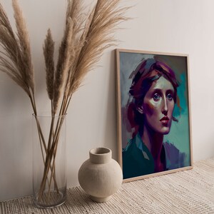 Virginia Woolf Oil Painting Art Print Portrait POSTER 3 - Etsy