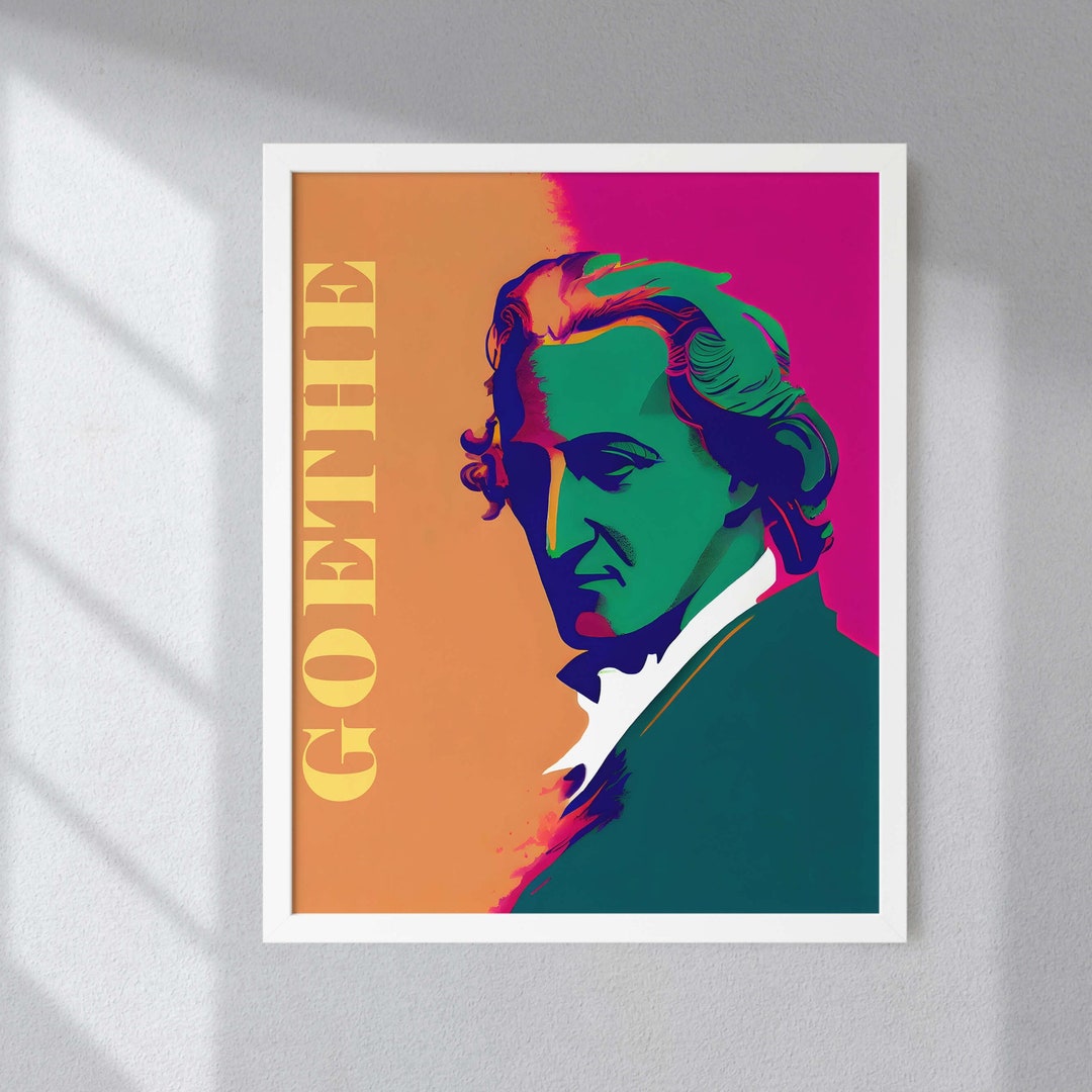 Johann Wolfgang Von GOETHE Retro Minimalist Art Print Portrait POSTER ...