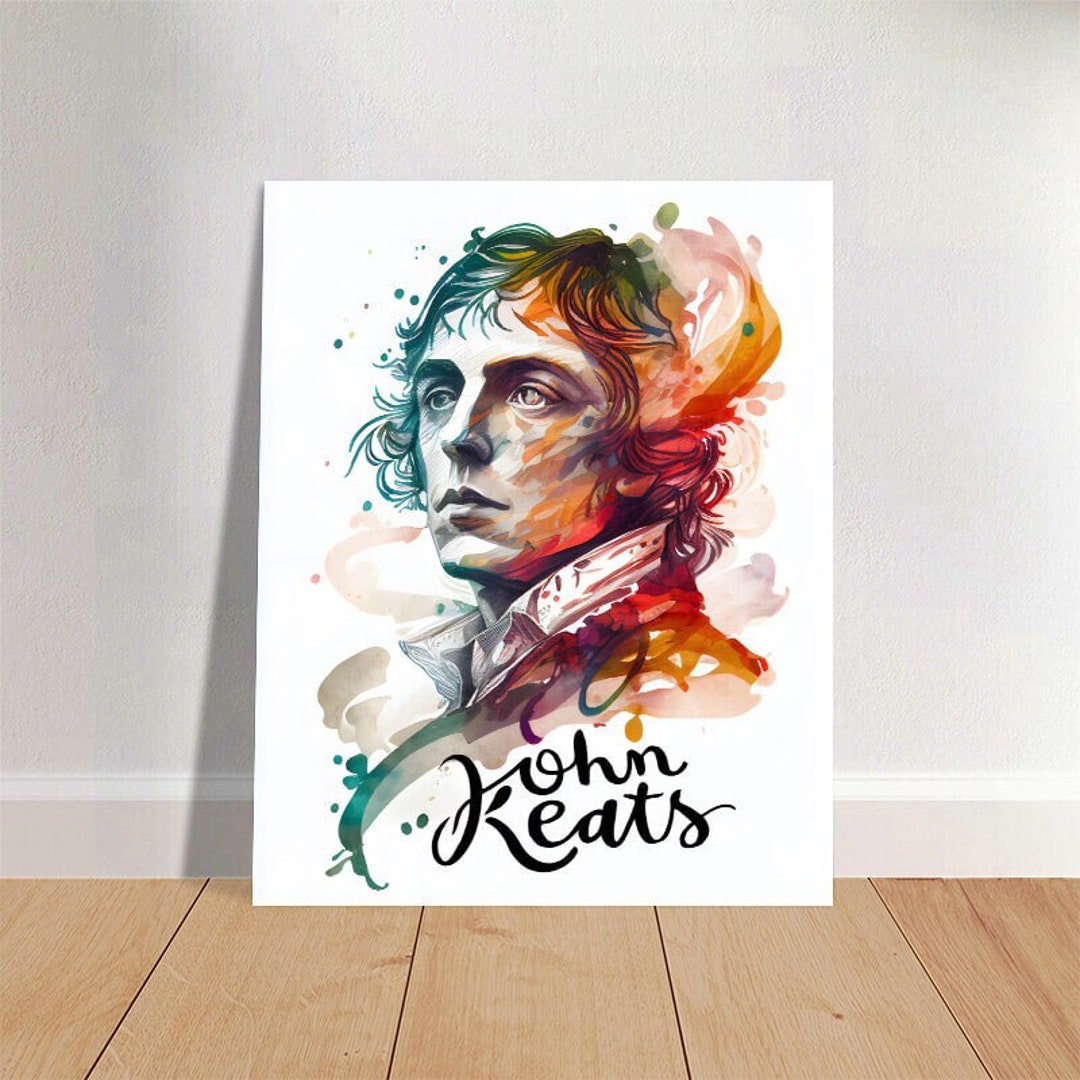 John Keats Watercolor Art Print Portrait POSTER | Classic Literature ...