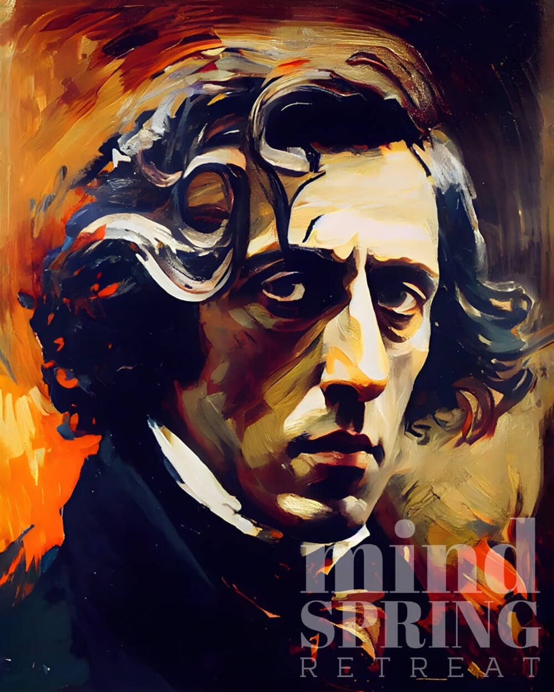 Frédéric Chopin Oil Painting Art Print Portrait POSTER 4 - Etsy