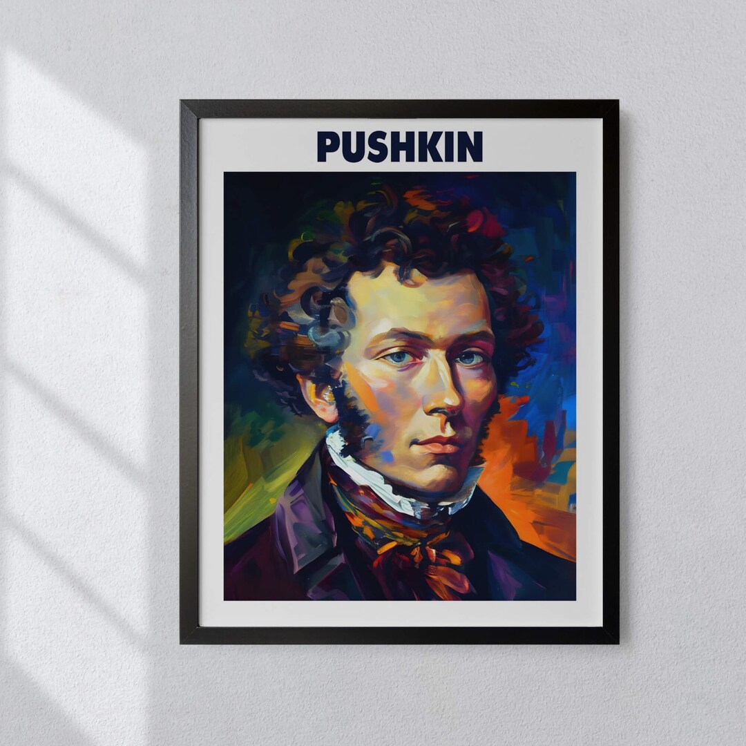 Alexander Pushkin Oil Painting Art Print Portrait POSTER 1 | Classic ...