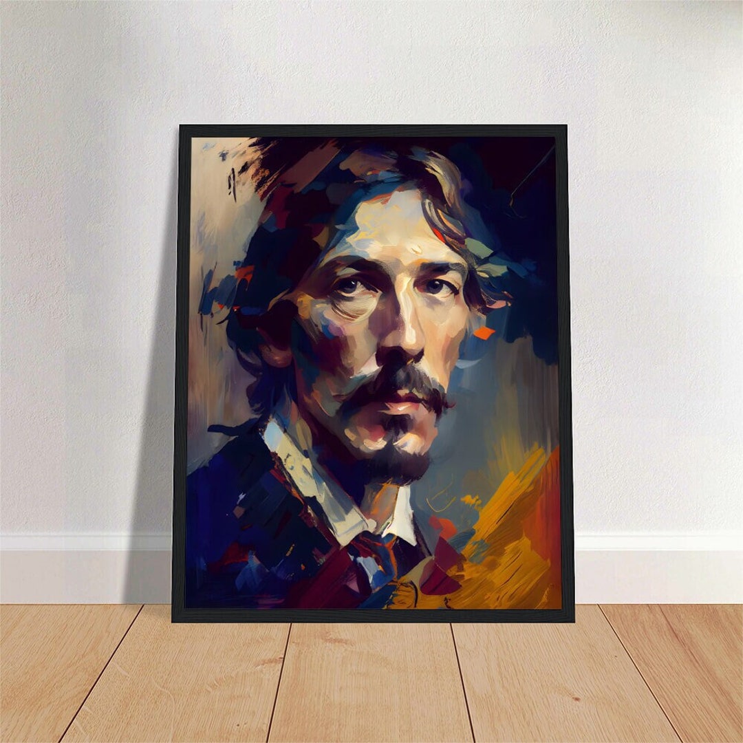 Robert Louis Stevenson Oil Painting Art Print Portrait POSTER 1 ...