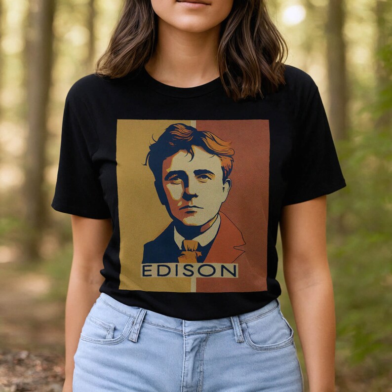Thomas Edison Retro Minimalist T-shirt Science Physics Gift - Etsy