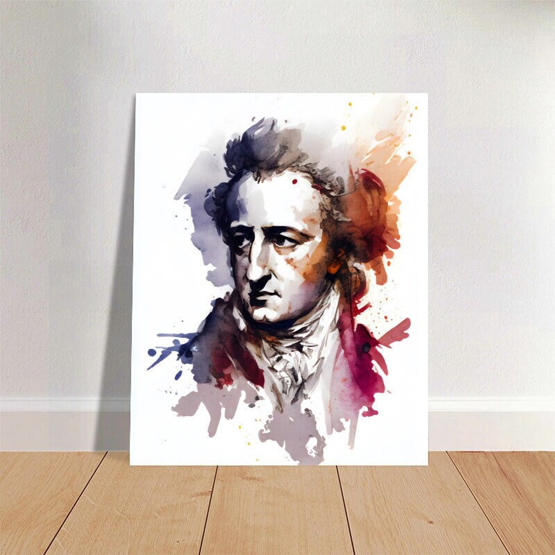 Johann Wolfgang Von Goethe Watercolor Art Print Portrait POSTER 2 ...
