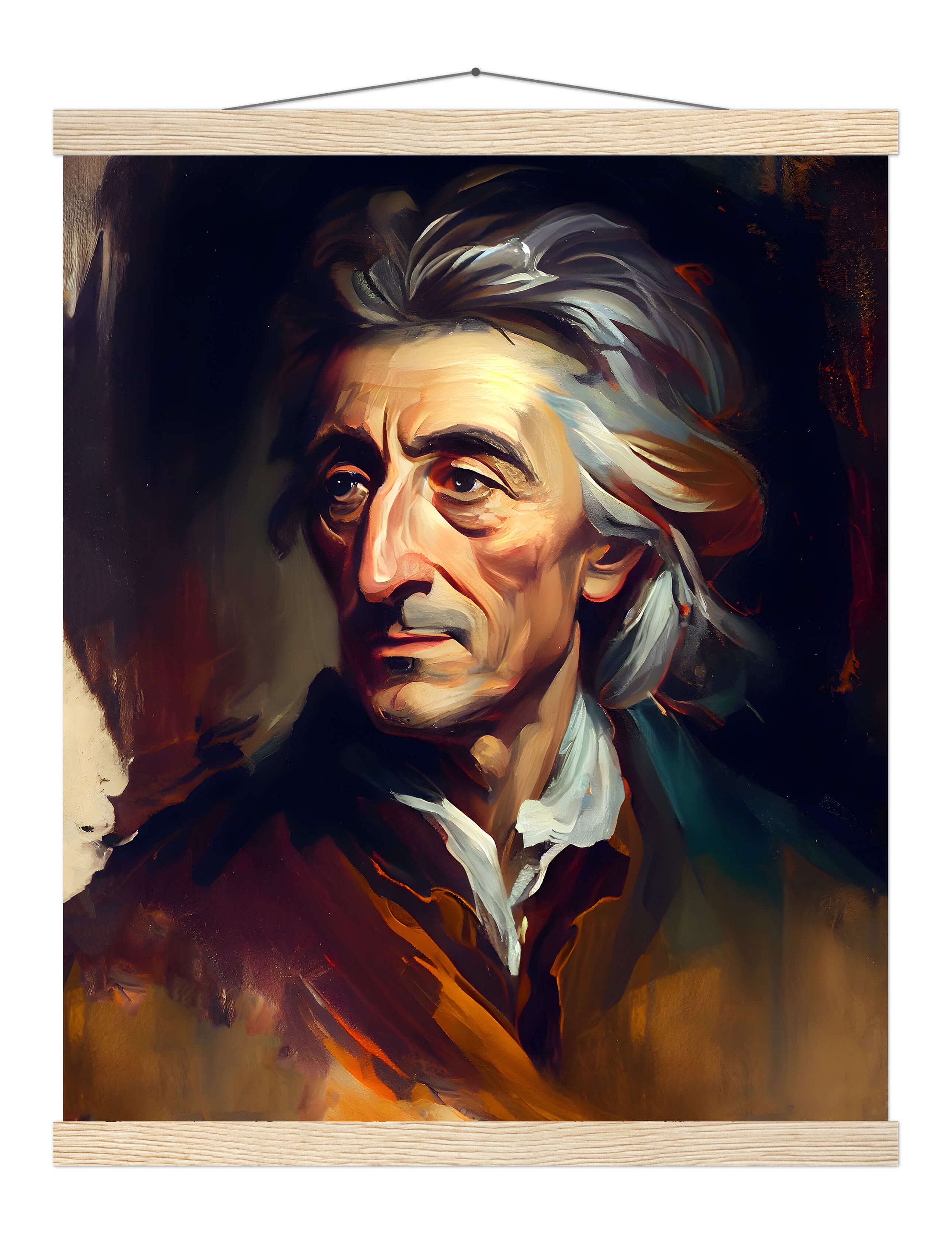 John Locke Oil Painting Art Print Portrait POSTER Philosophy - Etsy