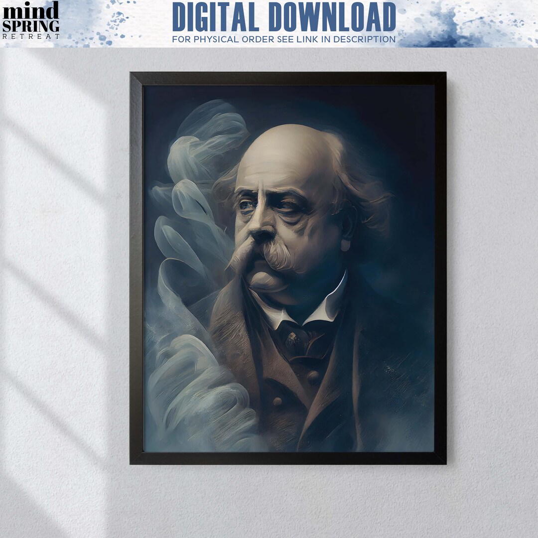 Gustave Flaubert Oil Painting Art Print Portrait Poster - Etsy