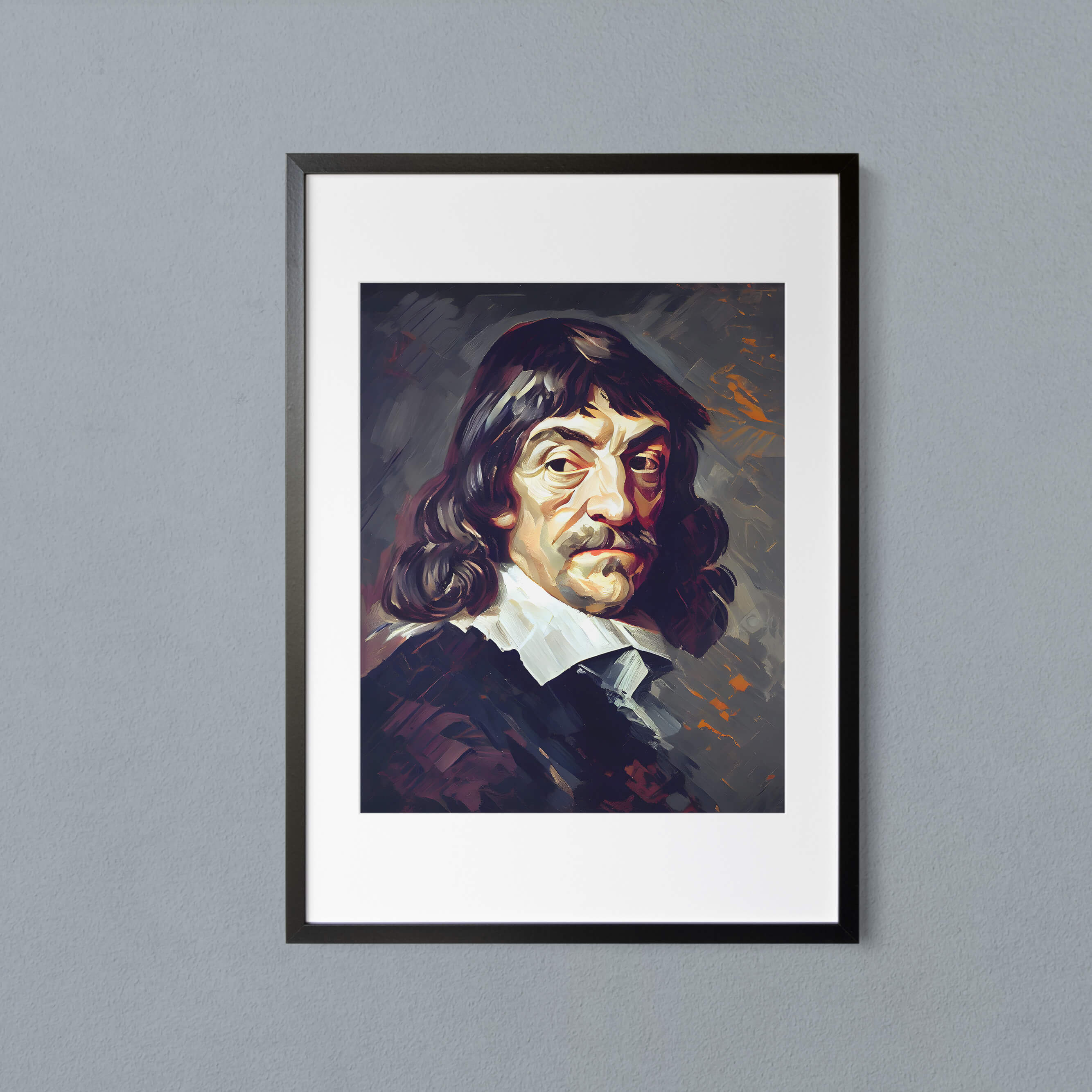 Rene Descartes Oil Painting Art Print Portrait POSTER - Etsy