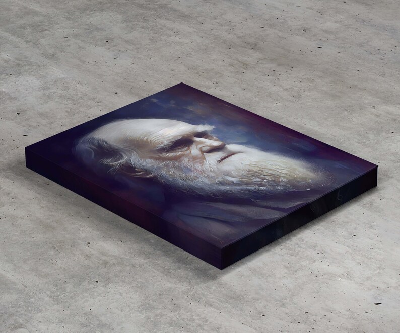 Charles Darwin Oil Painting Art Print Portrait POSTER | Science Biology ...