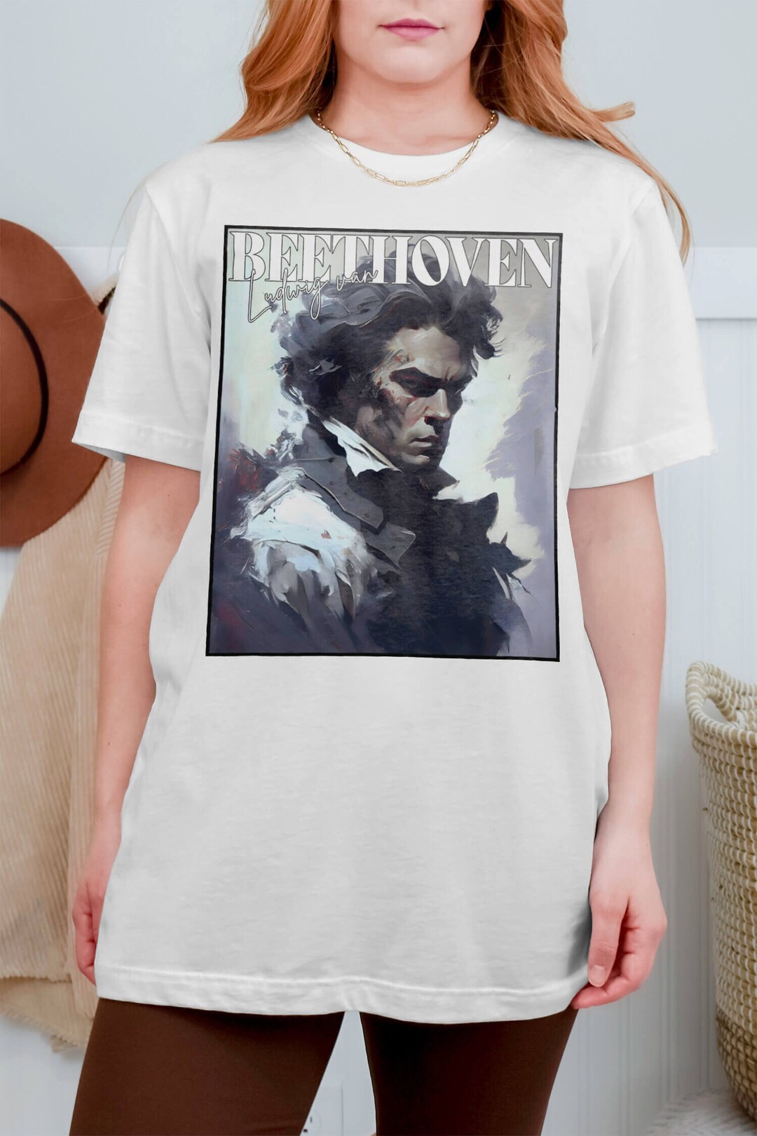 Ludwig Van Beethoven Oil Painting T-shirt 1 | Classical Music Unisex ...