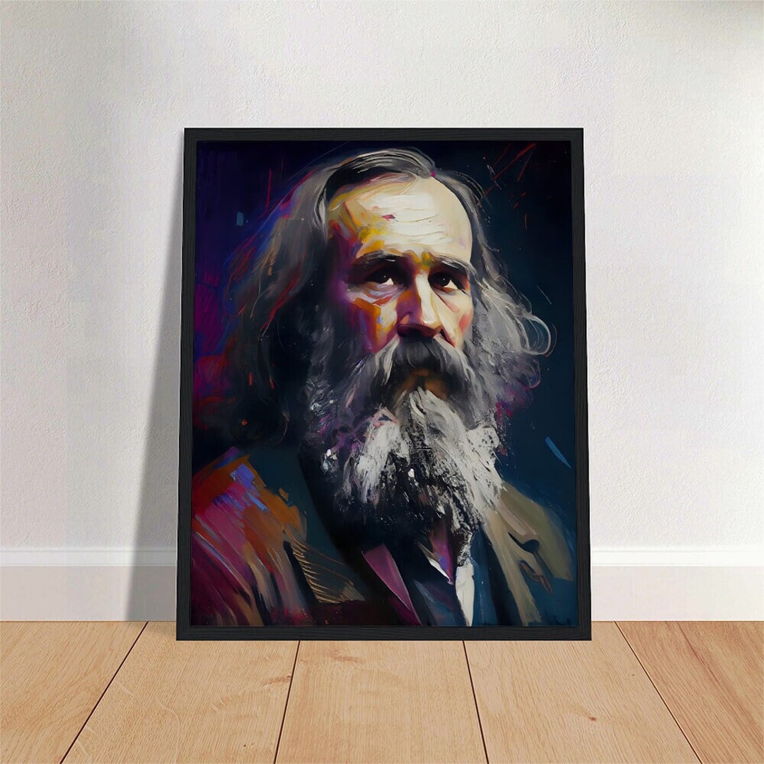 Dmitri Mendeleev Oil Painting Art Print Portrait POSTER | Science ...