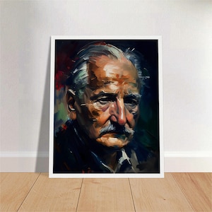 Martin Heidegger Oil Painting Art Print Portrait POSTER 2 | Philosophy ...
