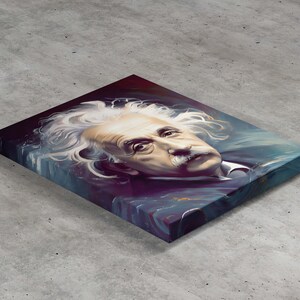 Albert Einstein Oil Painting Art Print Portrait POSTER | Science ...