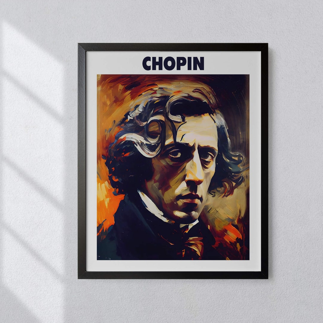 Frédéric Chopin Oil Painting Art Print Portrait POSTER 4 | Classical ...