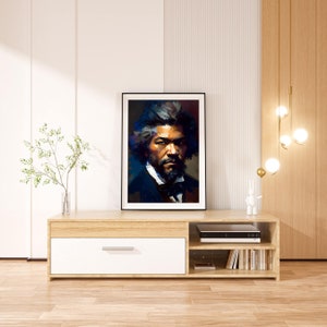 Frederick Douglass Oil Painting Art Print Portrait POSTER 3 | History ...