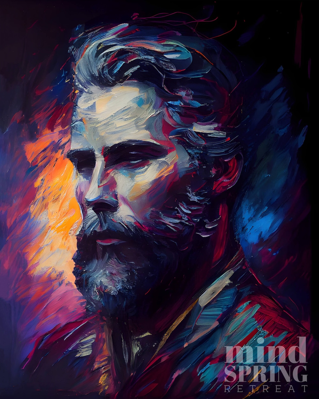 Herman Melville Oil Painting Art Print Portrait POSTER 2 - Etsy