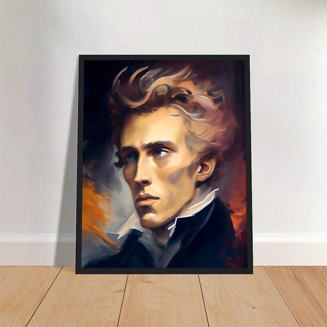 Søren Kierkegaard Oil Painting Art Print Portrait POSTER 2 | Philosophy ...