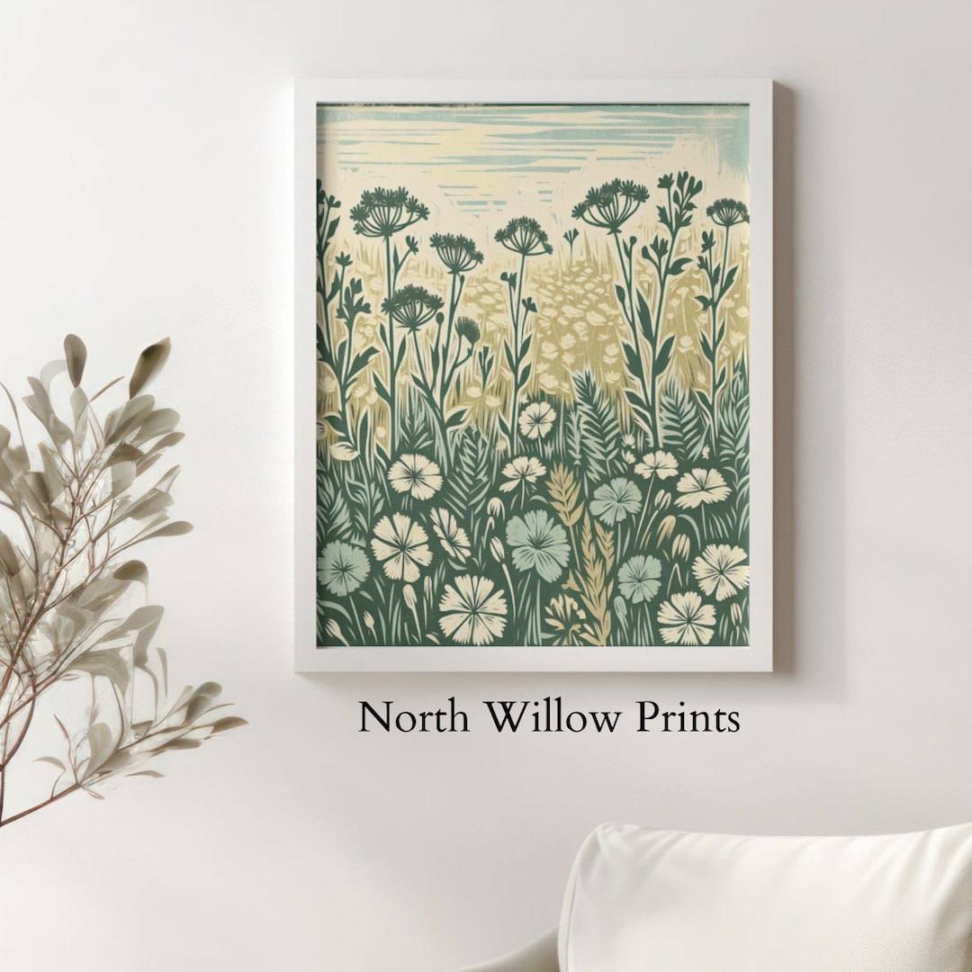Wildflowers Blooming Digital Printable Wall Art - Etsy