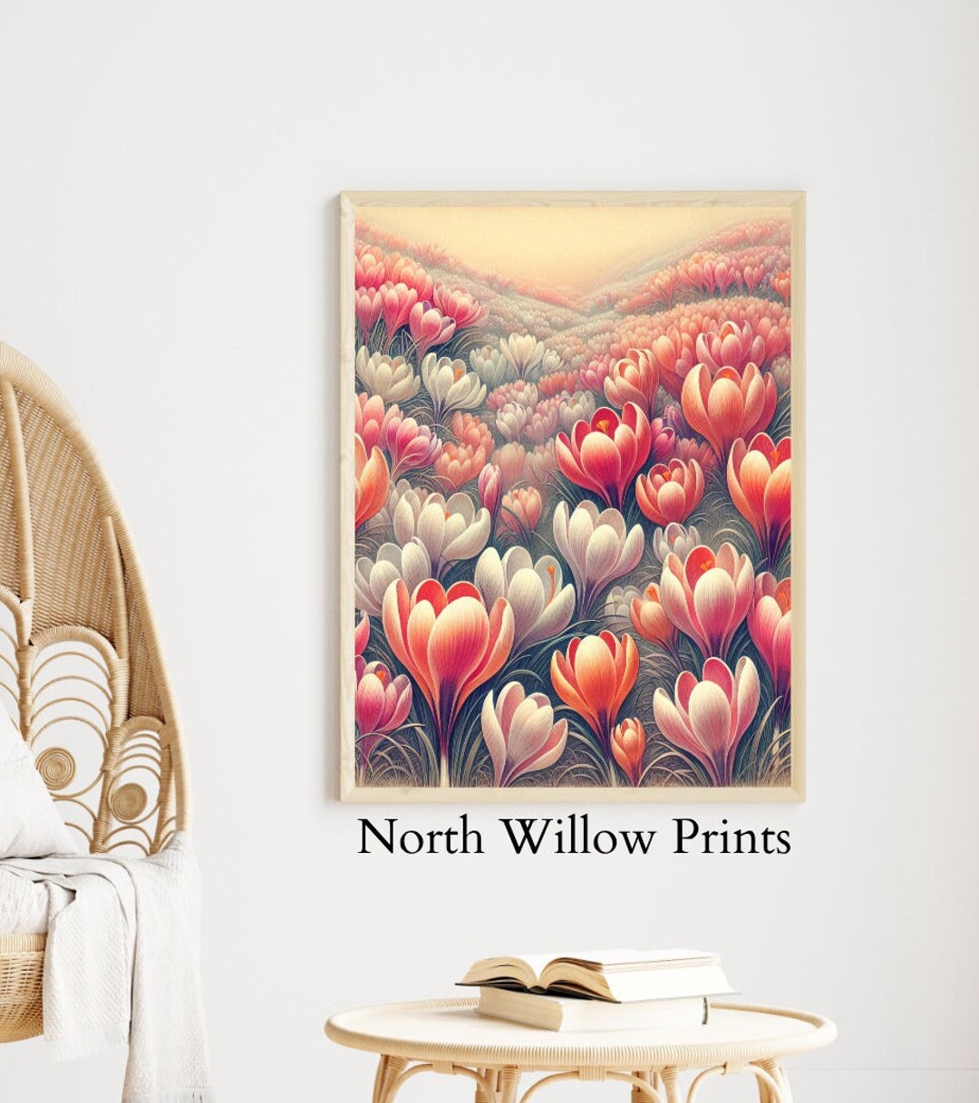 Crocus Flowers, Digital Printable Wall Art - Etsy