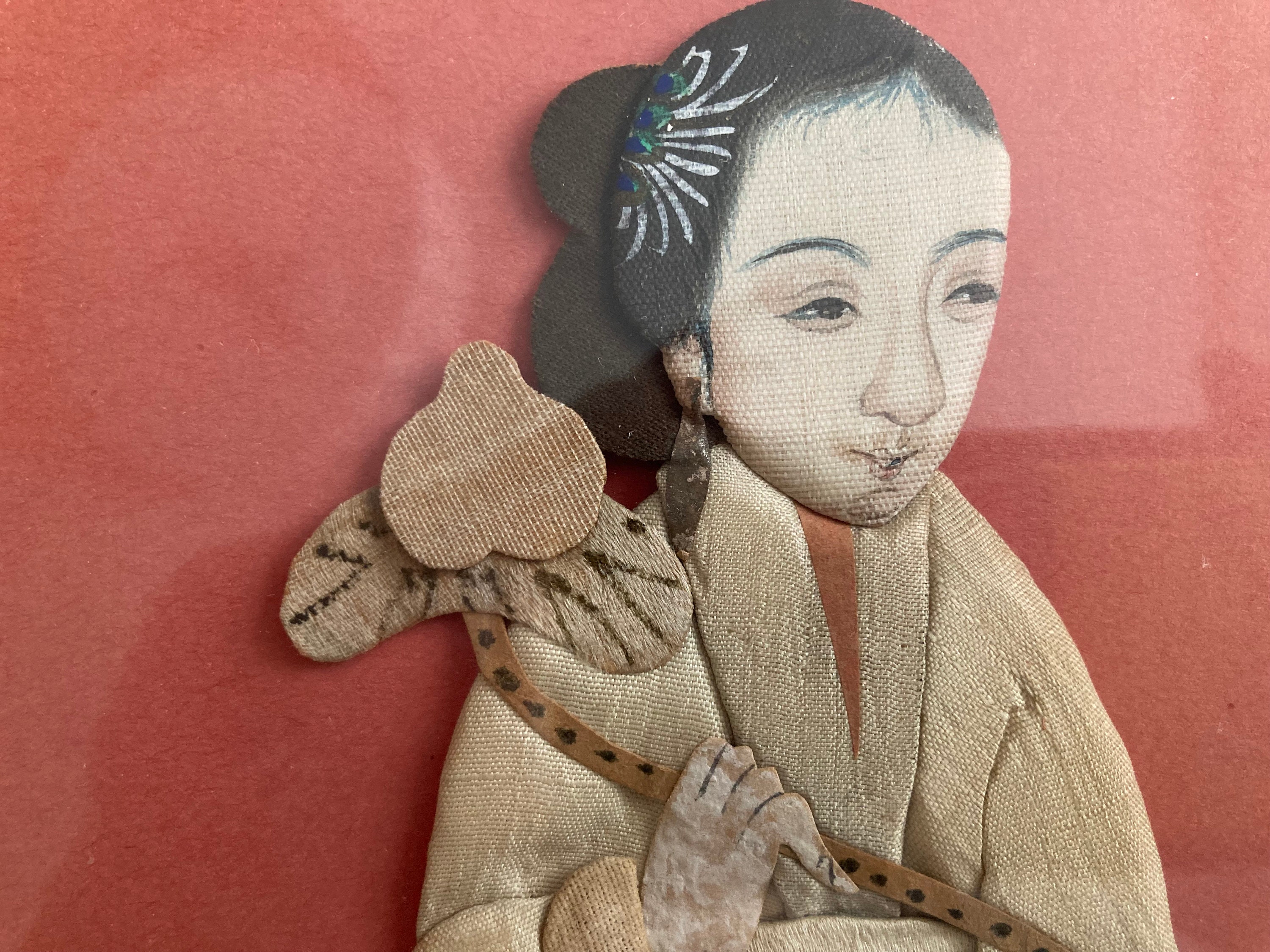 Vintage Fabric Chinese Silk/fabric/paper Art - Etsy