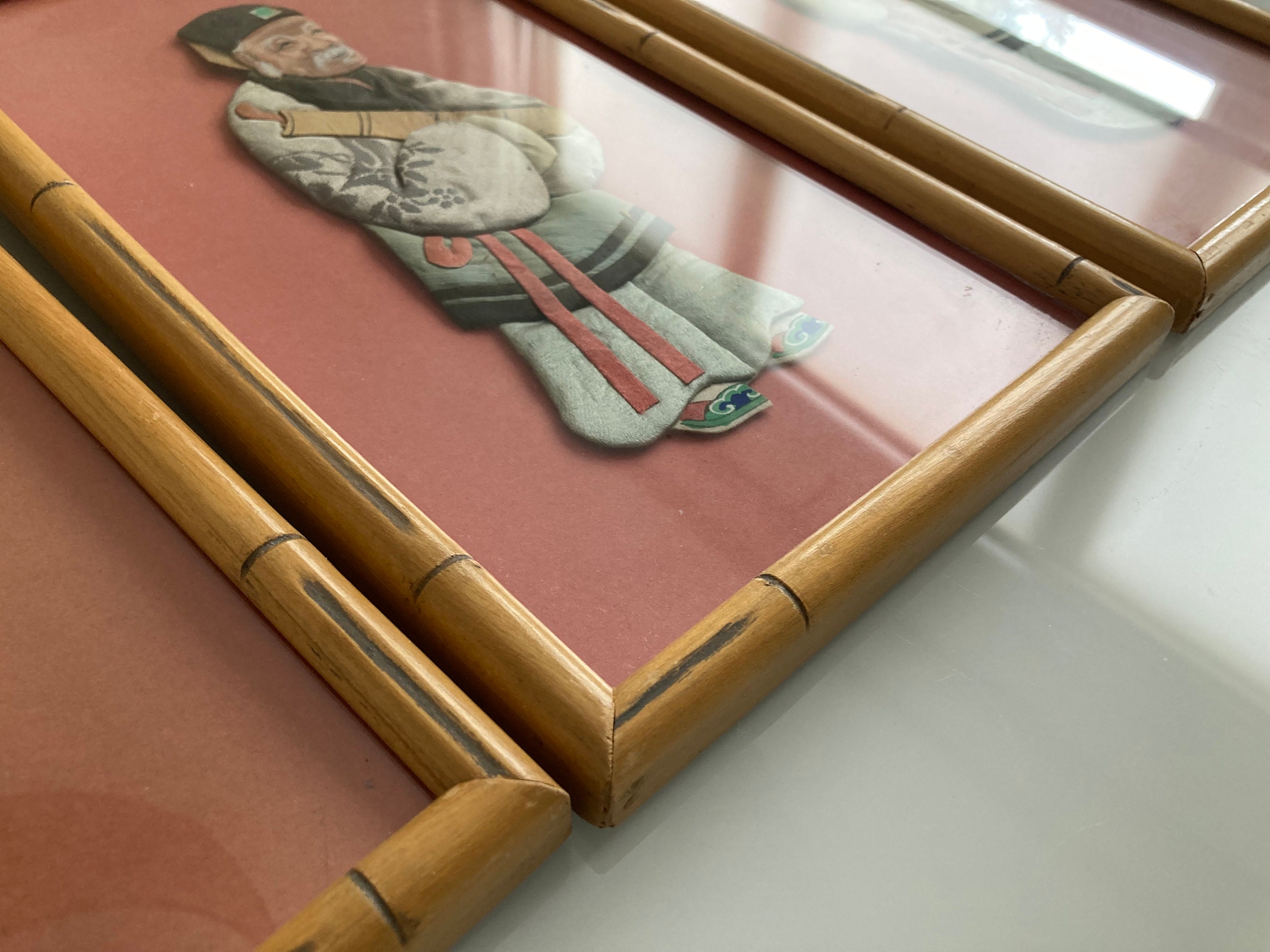 Vintage Fabric Chinese Silk/fabric/paper Art - Etsy