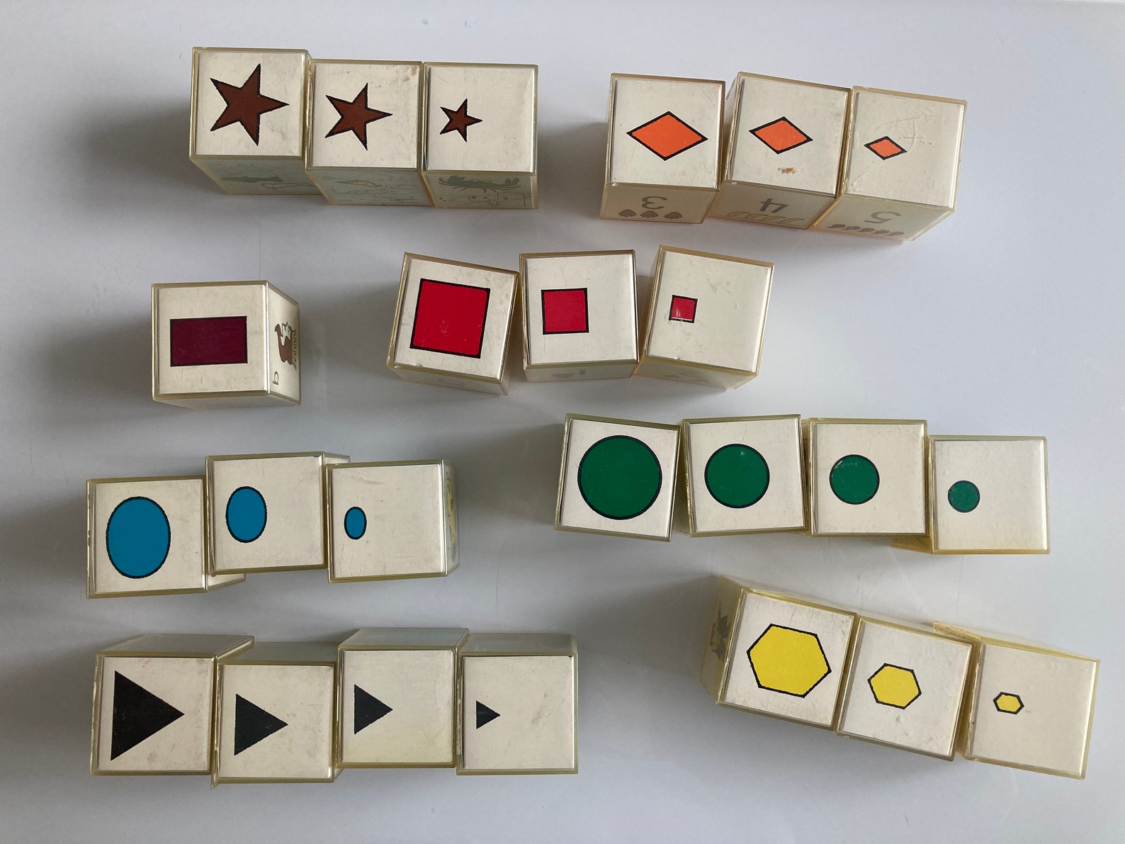 Vintage Mattel Plastic Blocks 60s Set of 24 - Etsy
