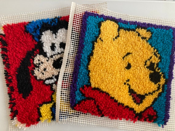 Vintage Winnie the Pooh and Goofy Hook Rugs 80s/90s Disney - Etsy